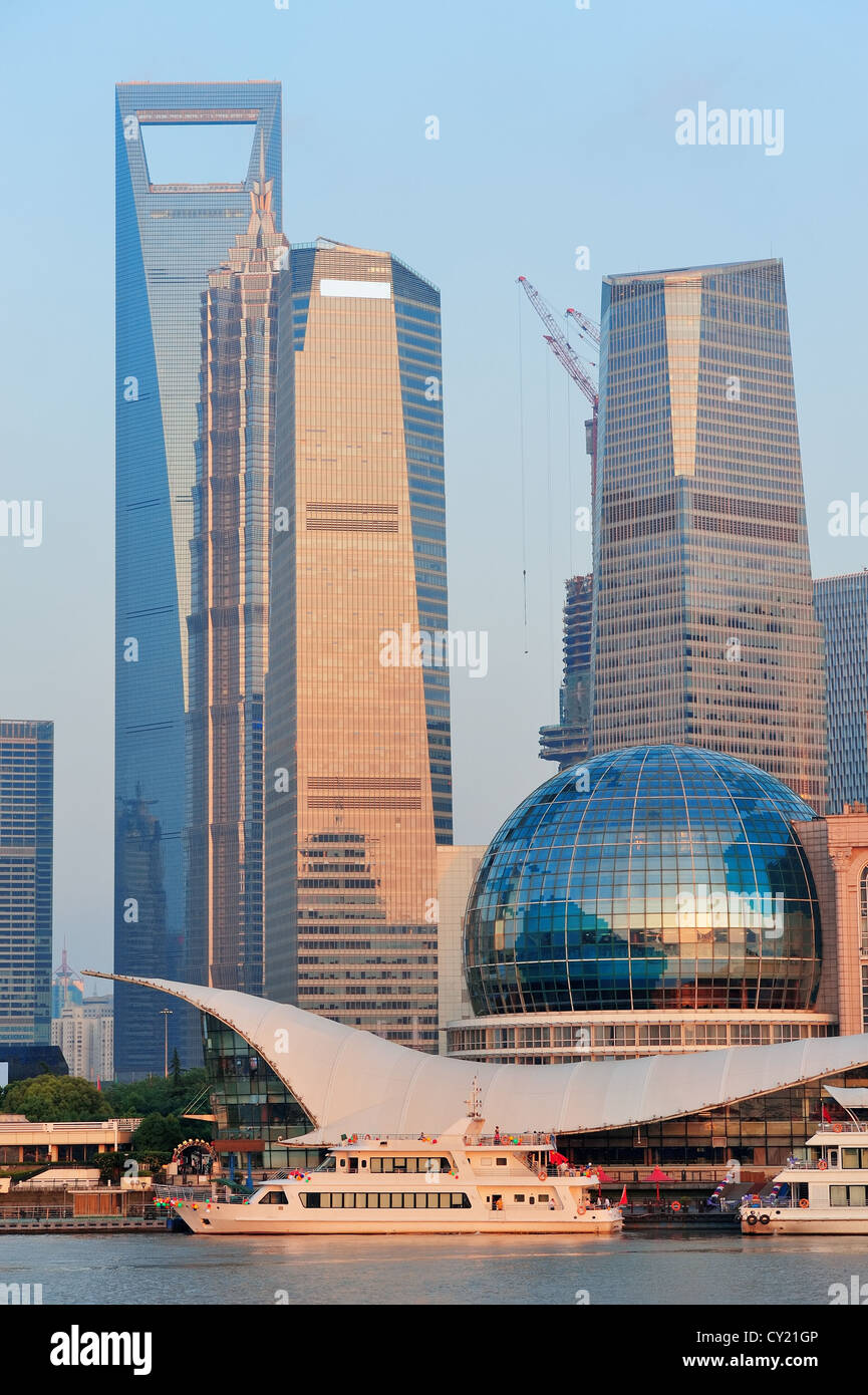 Shanghai urban architecture closeup Stock Photo - Alamy
