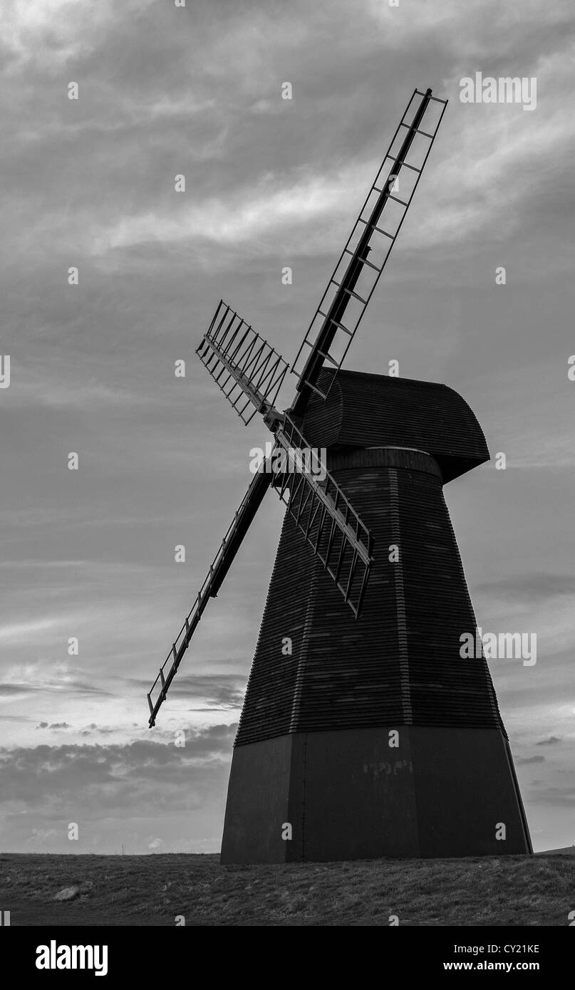 Old english windmill Black and White Stock Photos & Images - Alamy