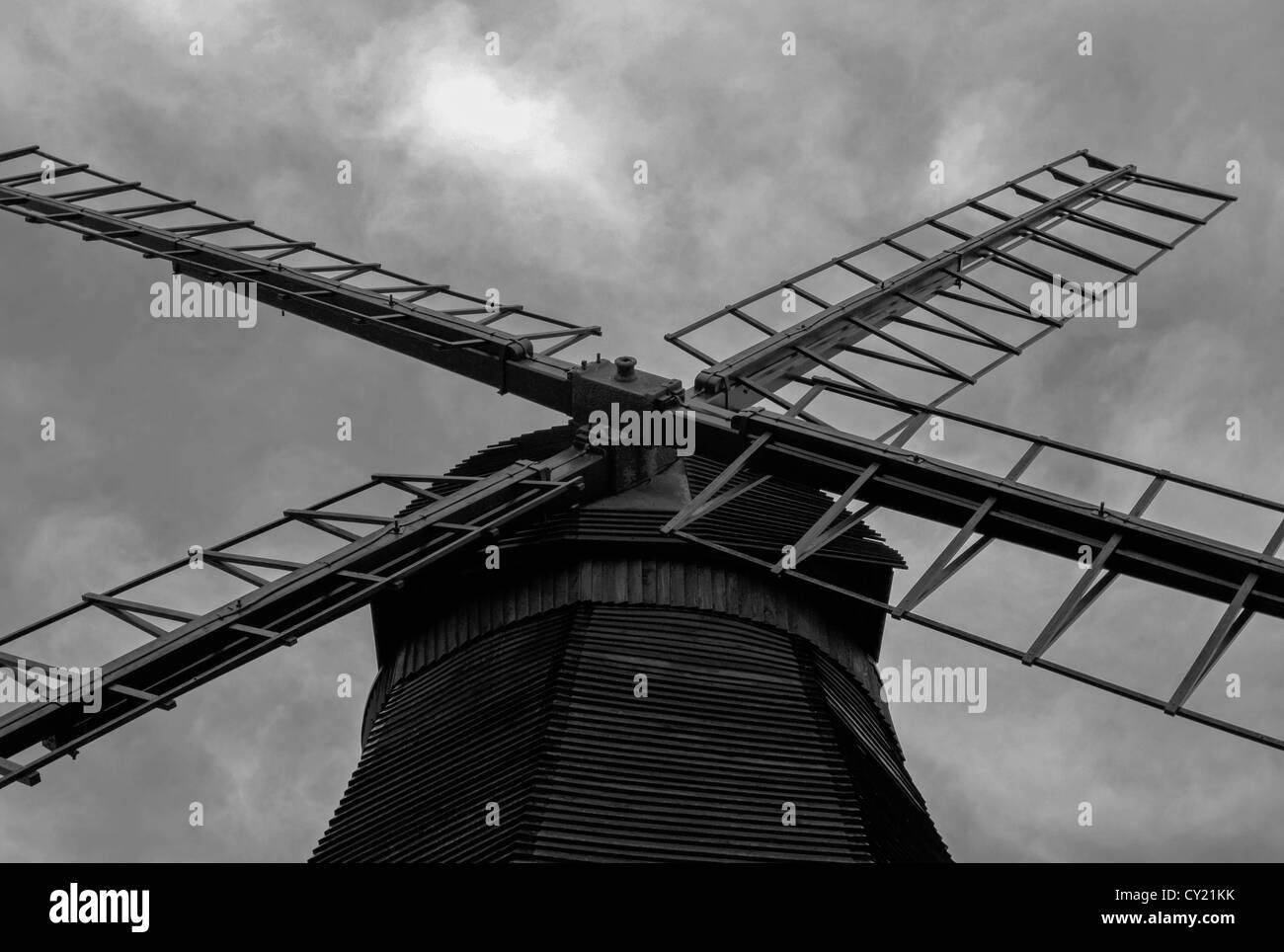 Old windmill with sails hi-res stock photography and images - Alamy