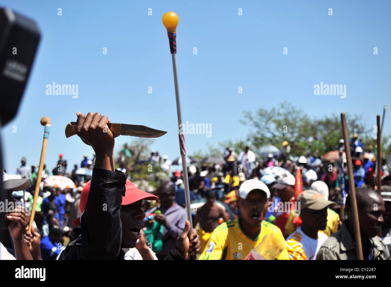 Members of the South African Democratic Socialist Movement addressing ...