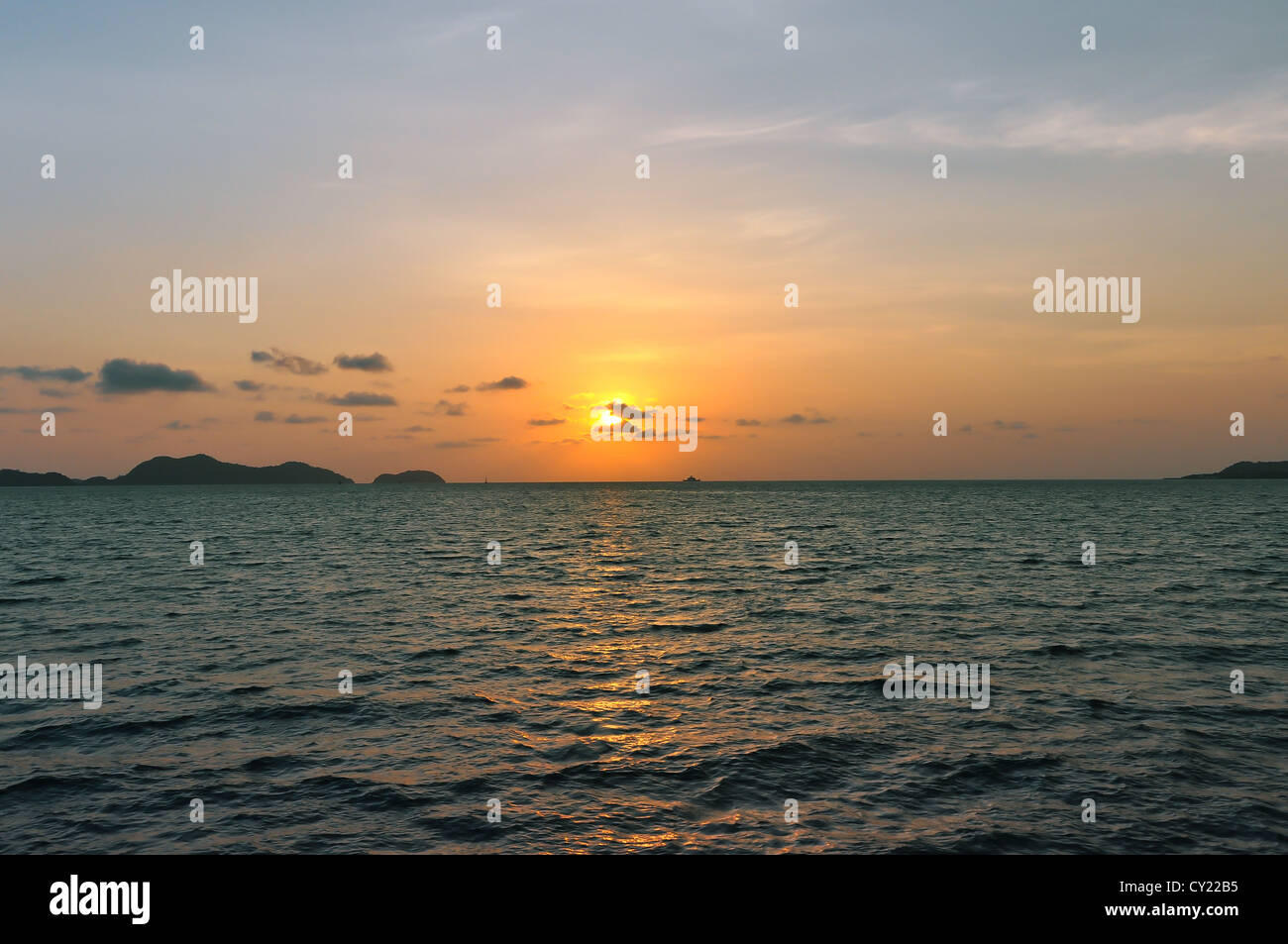 Sunset Scene on sky line,Lipe island Southern of Thailand Stock Photo ...