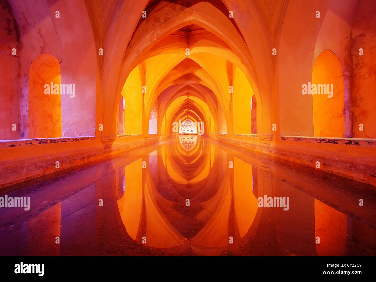 Royal baths in the Alcazar in Seville, Spain Stock Photo - Alamy