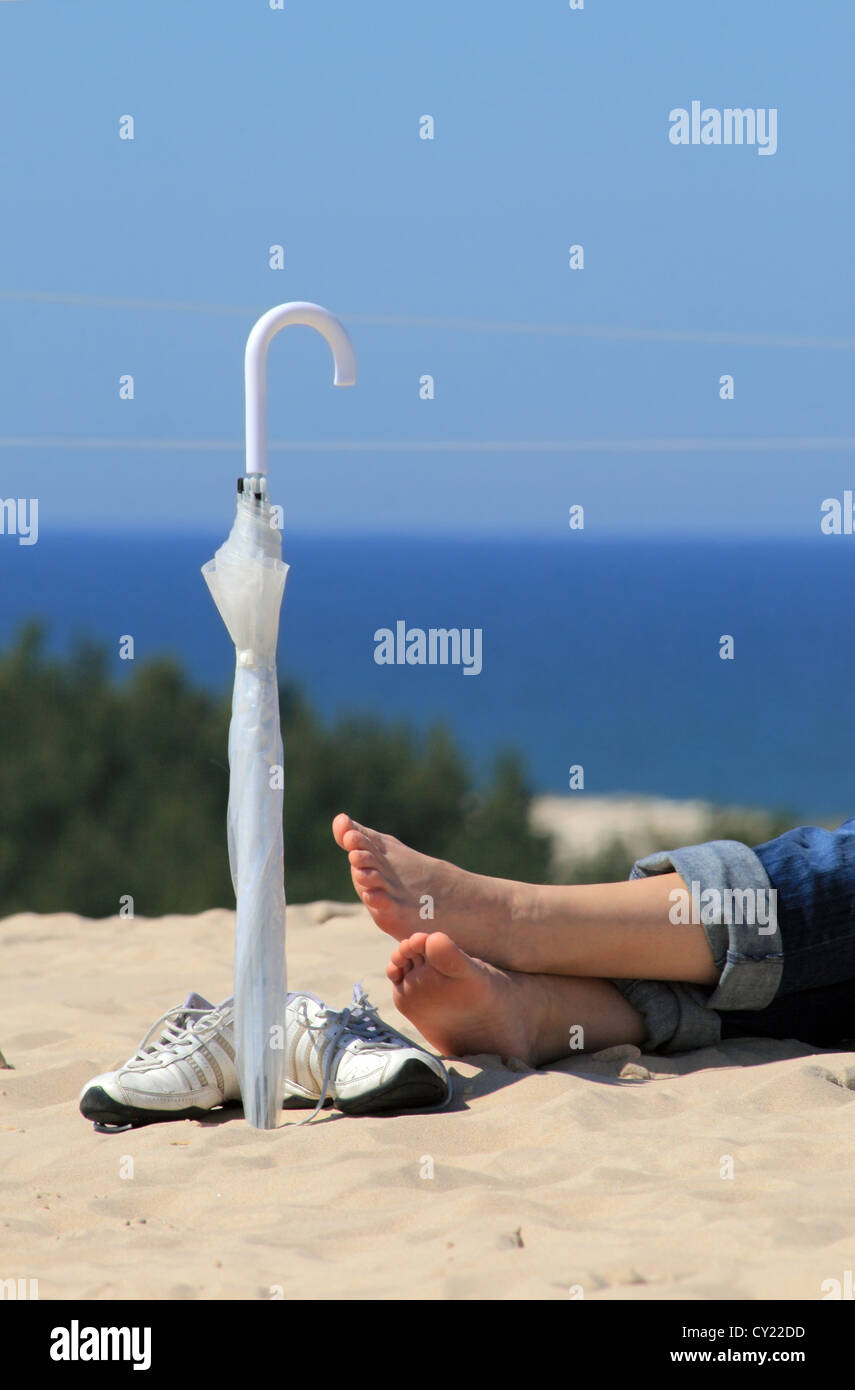 Leisure on the beach Stock Photo - Alamy