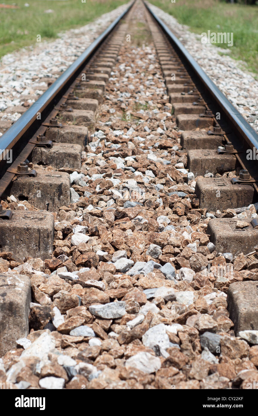 rail way - close up Stock Photo - Alamy