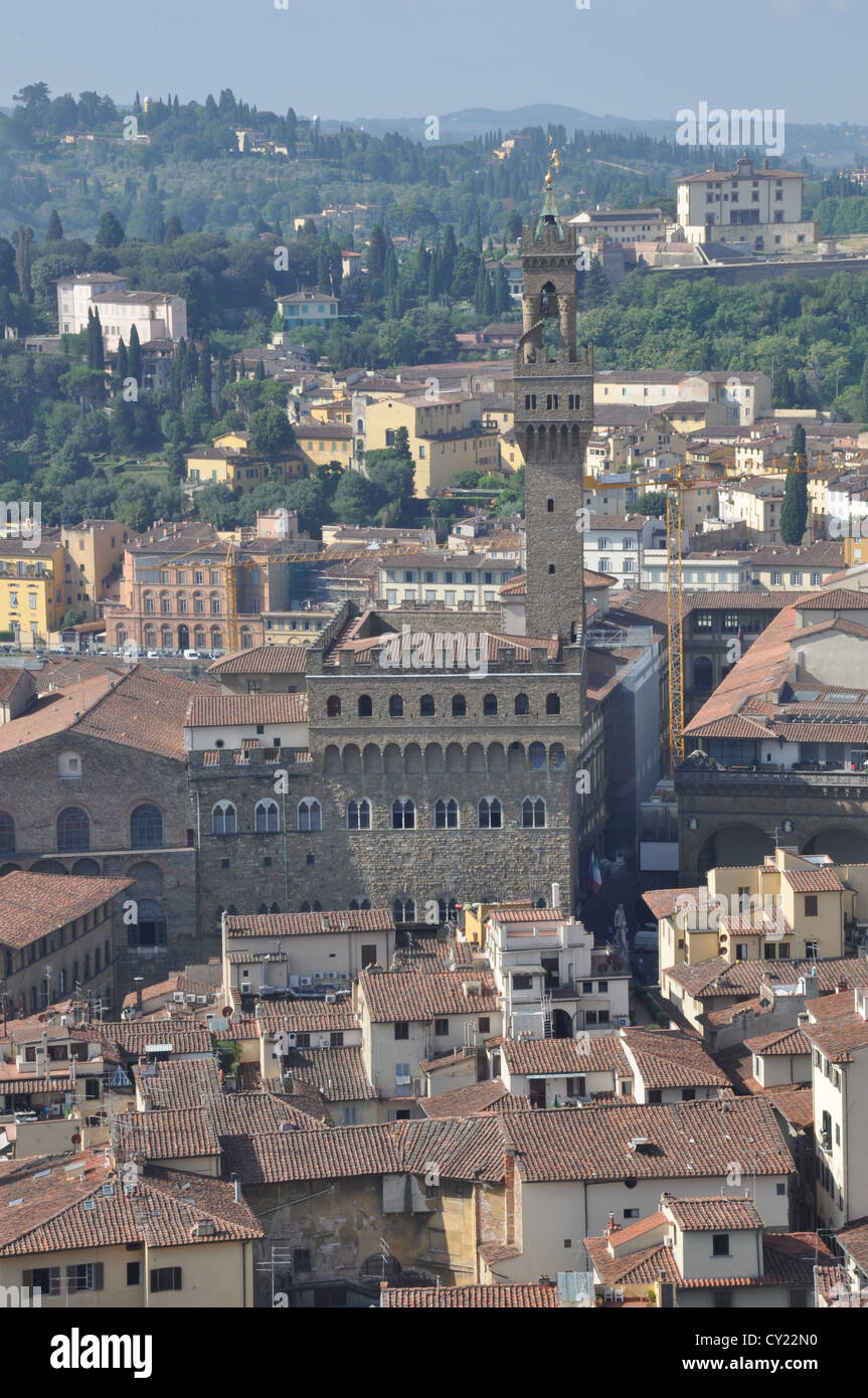 Florence horizontal view on the roofs Stock Photo - Alamy