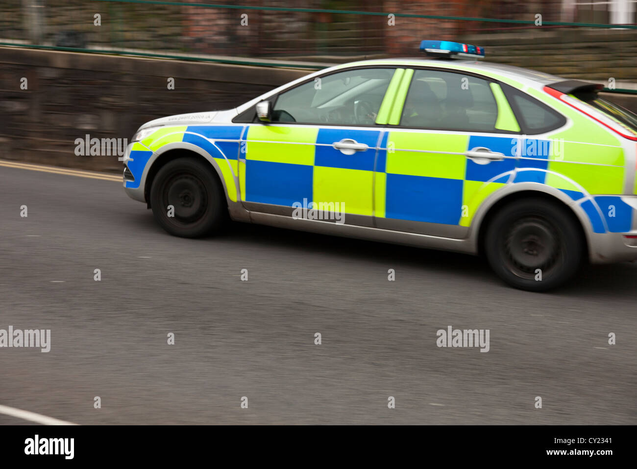 Police car racing speeding to a call out urgent hi-res stock ...