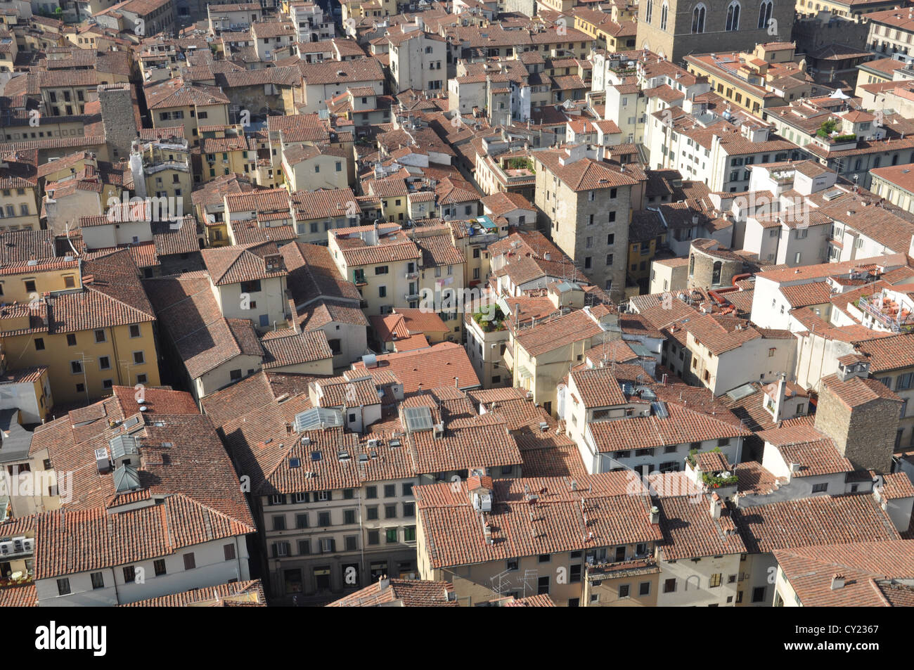 City of Florence horizontal view on the red roofs Stock Photo - Alamy