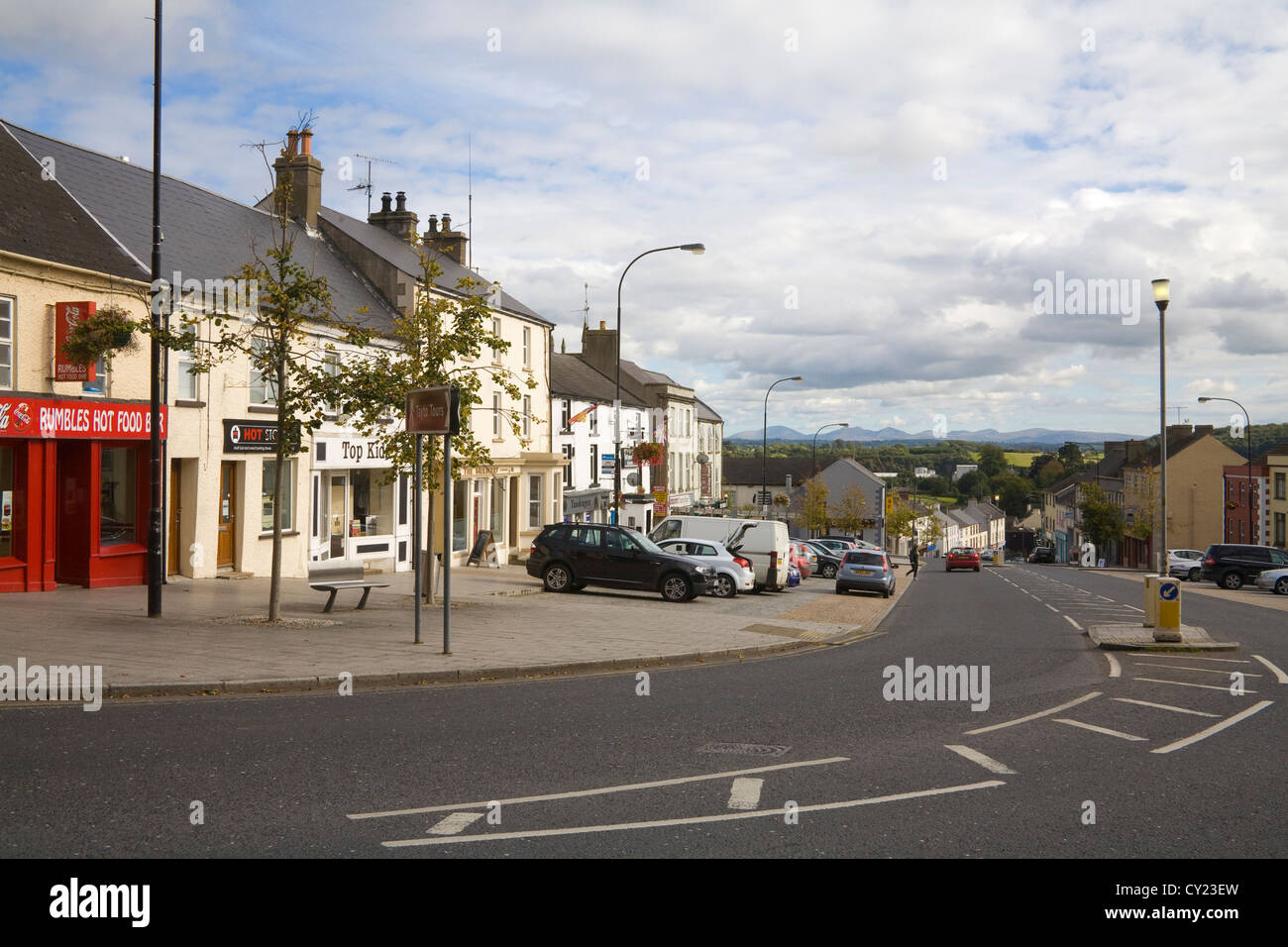 Tandragee County Armagh Northern Ireland Looking down main street of ...