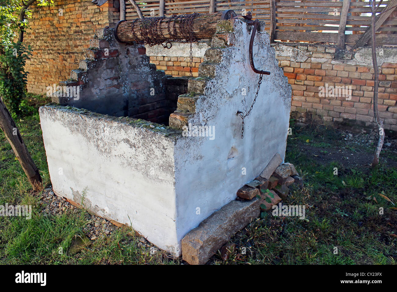 well, old, stone, steel, rock, handmade, man, water, farm, wood Stock ...