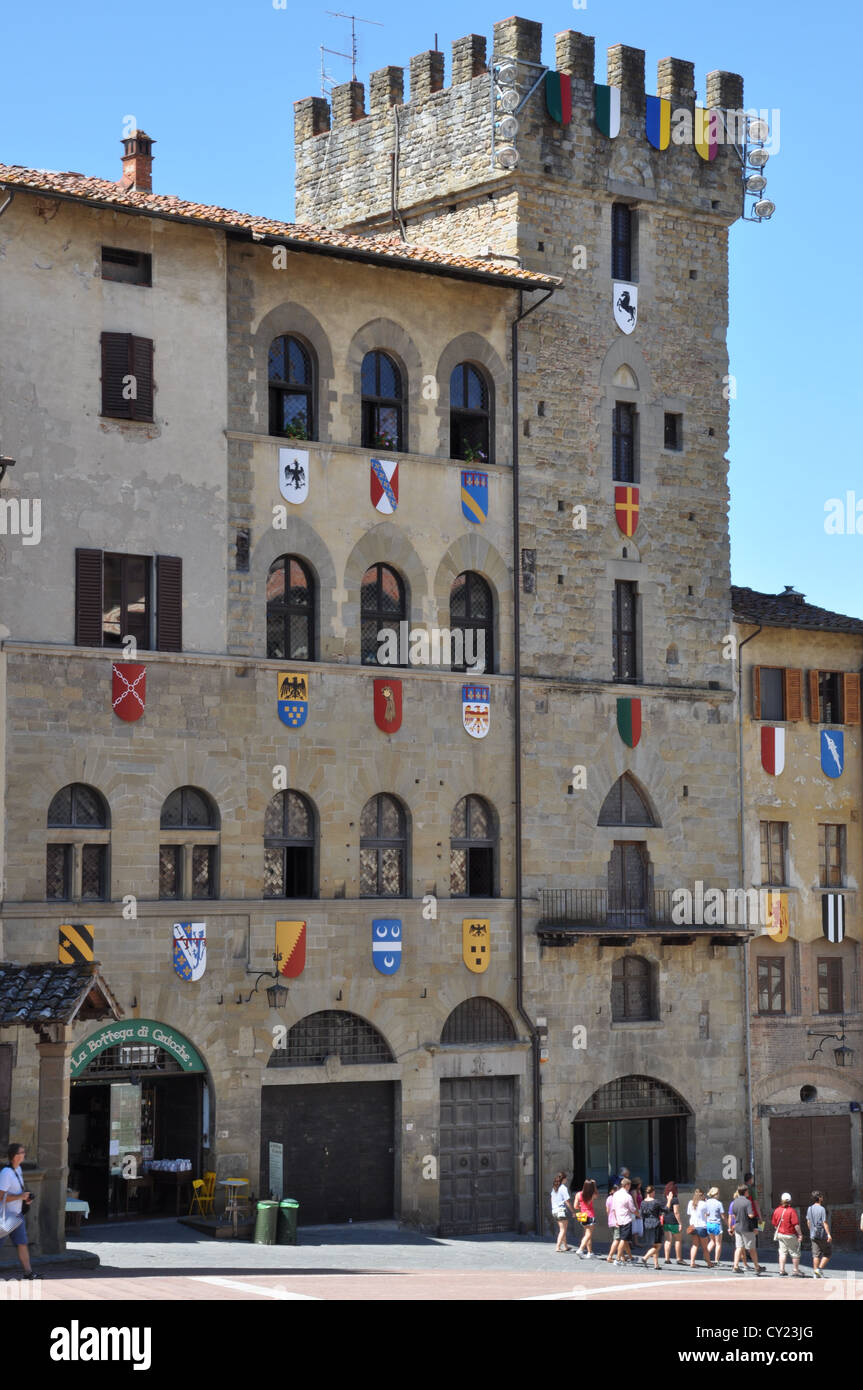 Arezzo Square, Tourist Places of Tuscany Italy Stock Photo - Alamy
