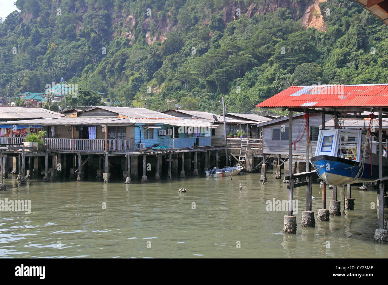 Buli Sim Sim stilt water village, Sandakan, Sabah, Borneo, Malaysia ...