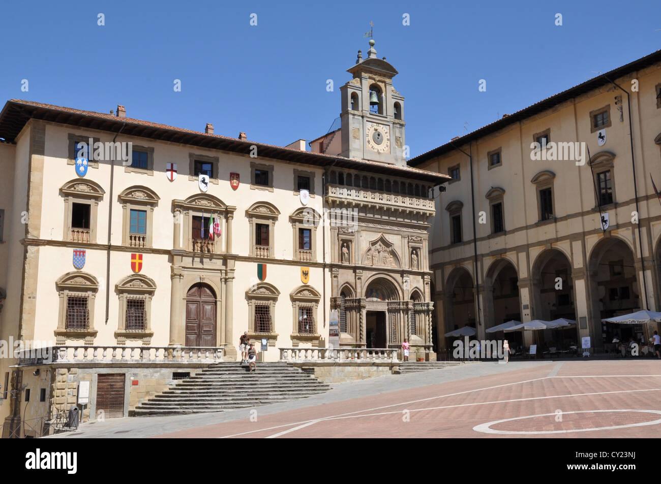 The historic buildings of the city of Arezzo Tuscany Italy Stock Photo ...