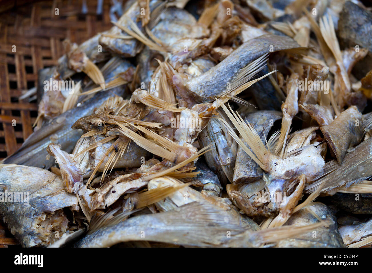 Fish Remains on a Market in Phnom Penh, Cambodia Stock Photo - Alamy