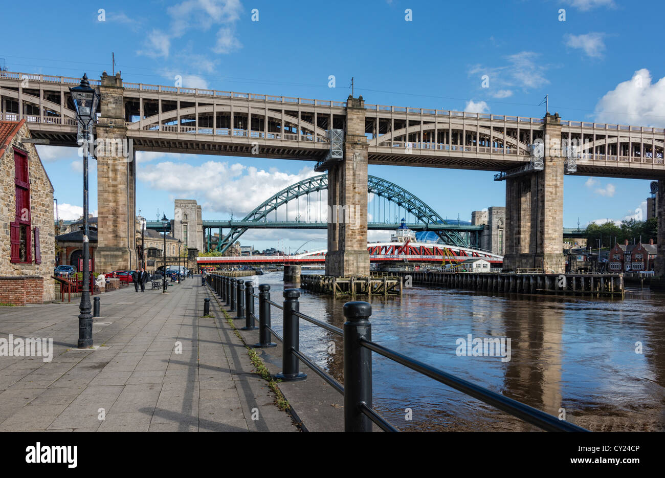 Newcastle quayside tyne bridge sage hi-res stock photography and images ...