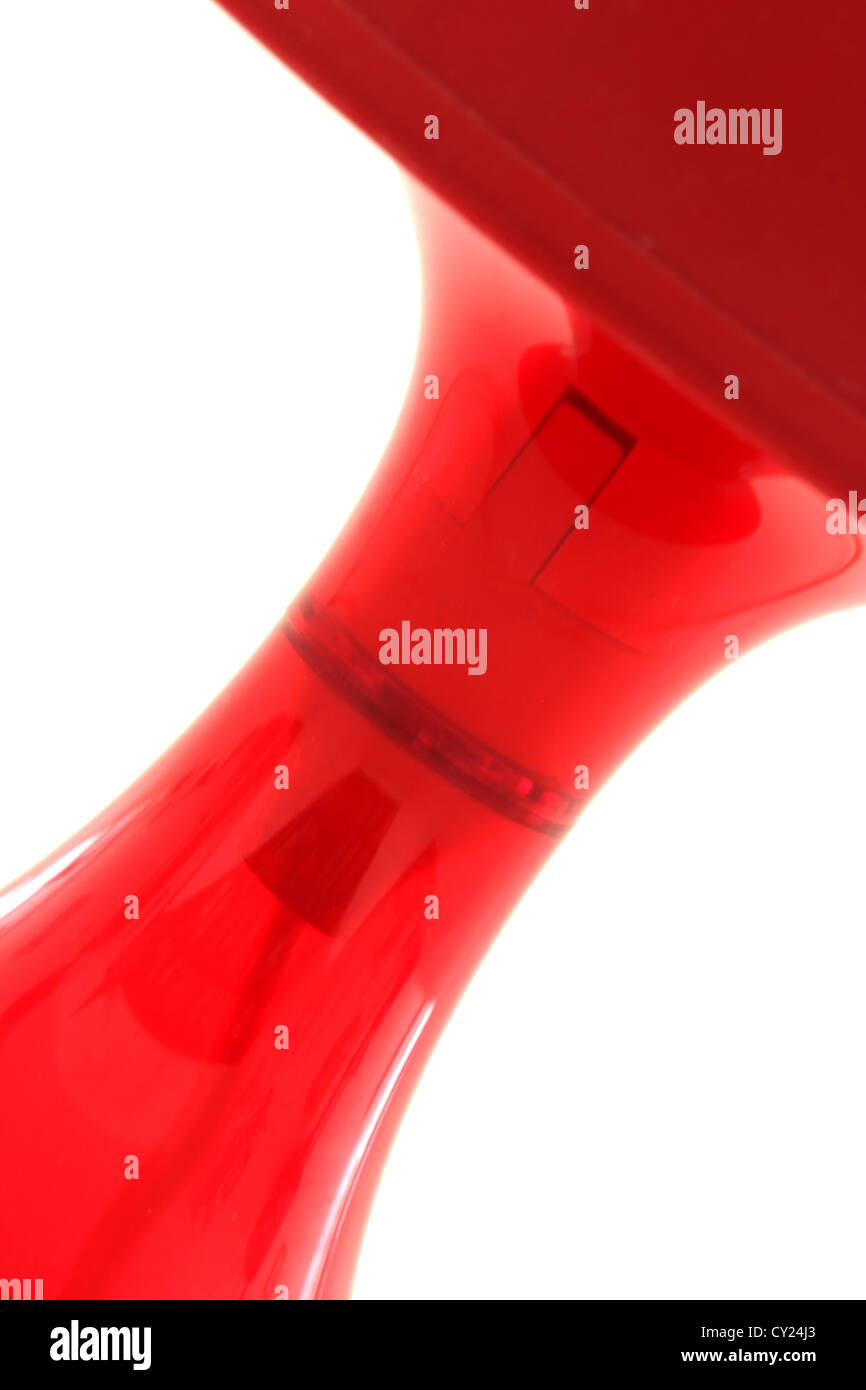 Italian red designer lamp on a white background, photoarkive Stock ...