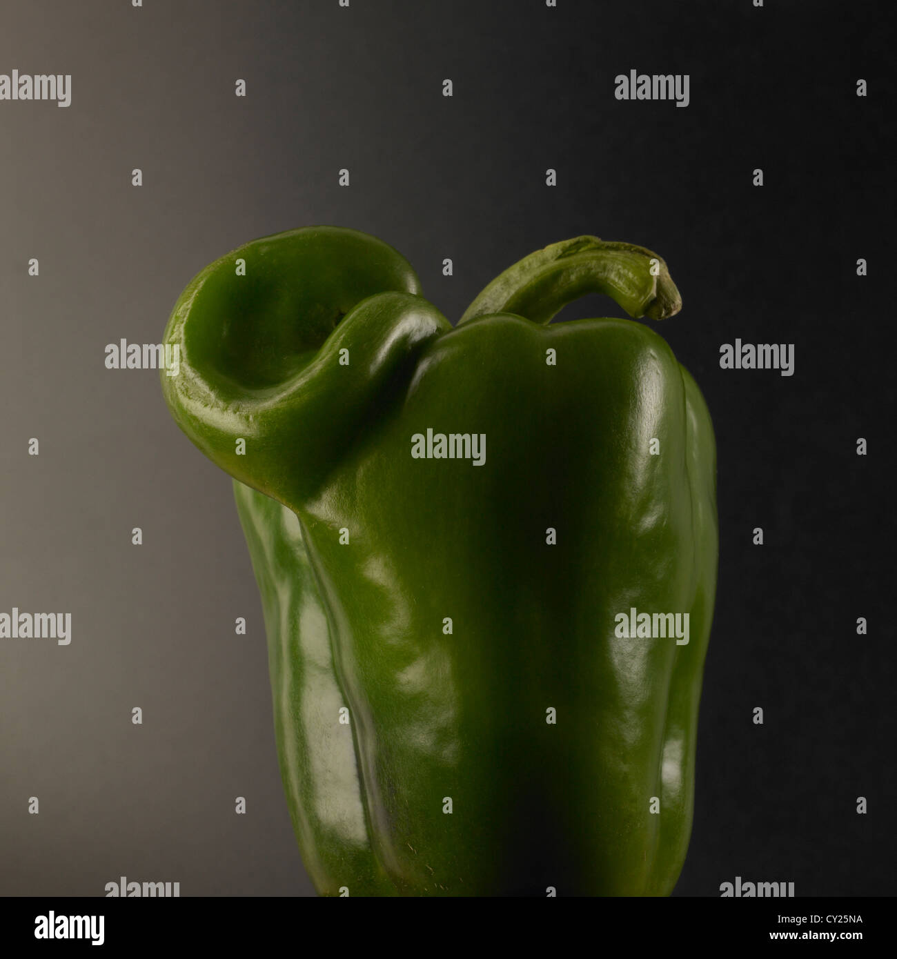 Distorted green pepper Stock Photo - Alamy