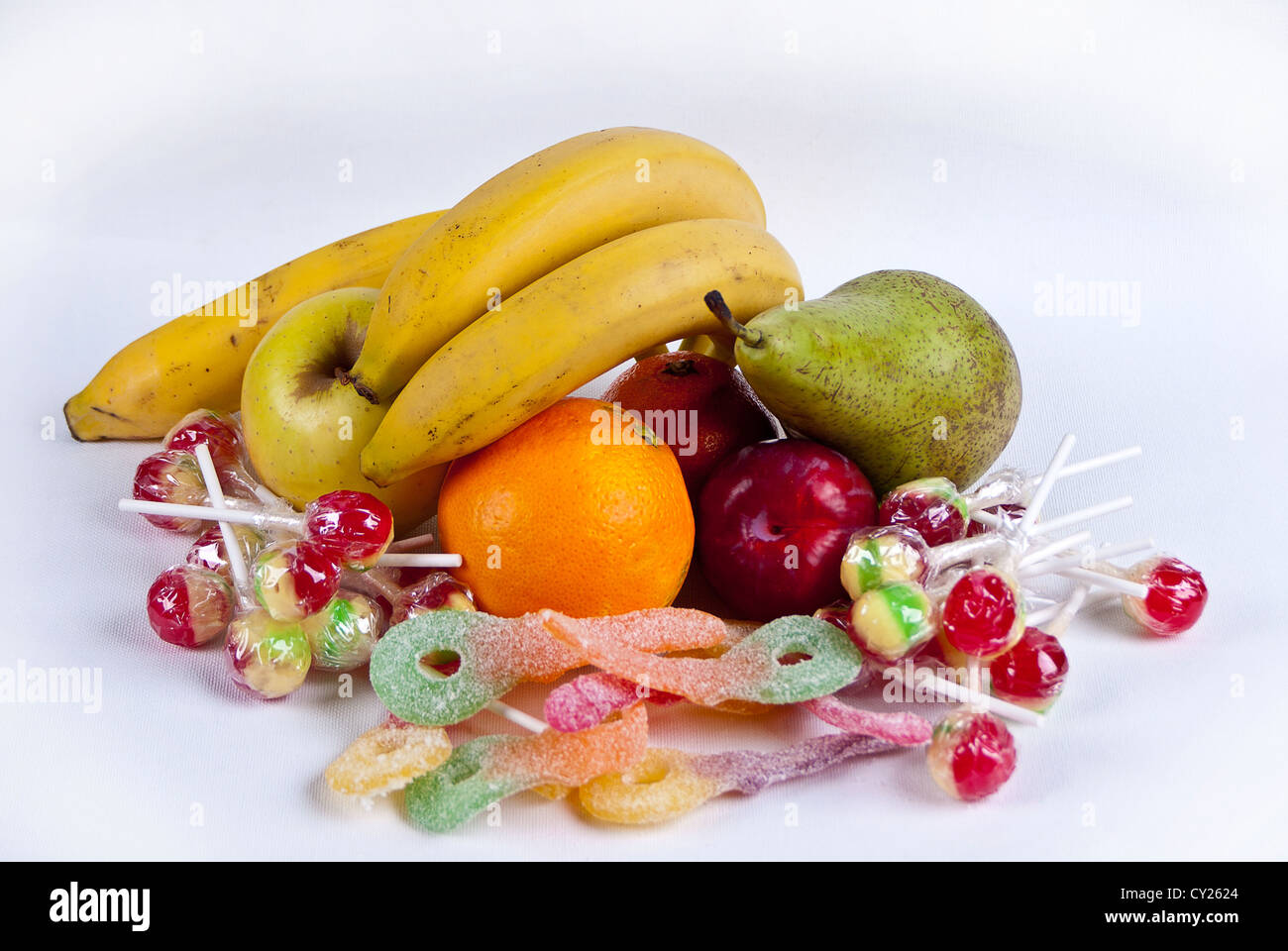 Fruit and sweets Stock Photo - Alamy