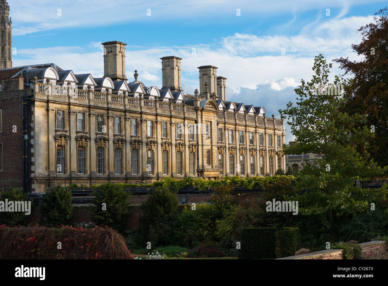 Clare College seen from the Backs. Cambridge University. UK Stock Photo ...