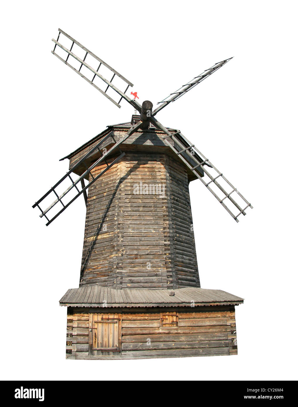 Historic old wooden mill Cut Out Stock Images & Pictures - Alamy