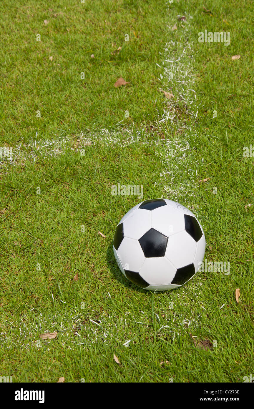 ball on the field for the match Stock Photo - Alamy