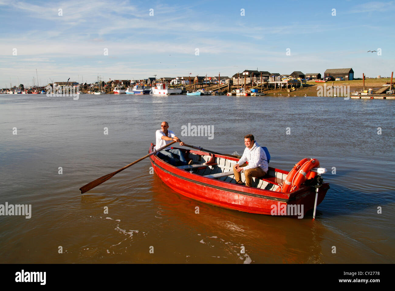 Ferry boat River Blythe between Walberswick and Southwold harbour ...