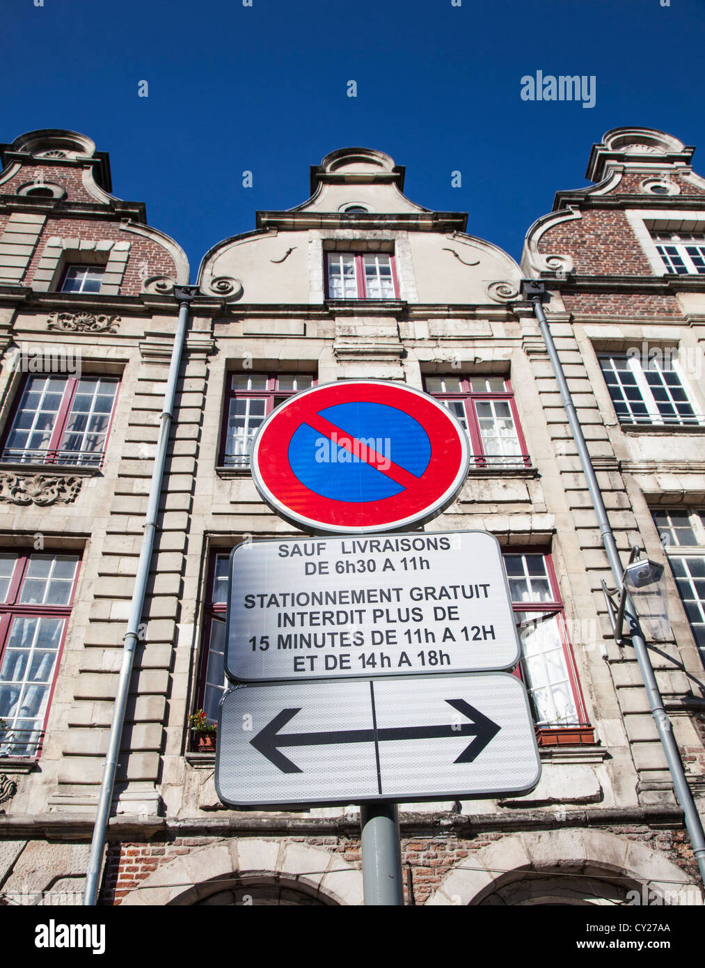 Flemish baroque building facades, Arras Nord Pas de Calais, France ...