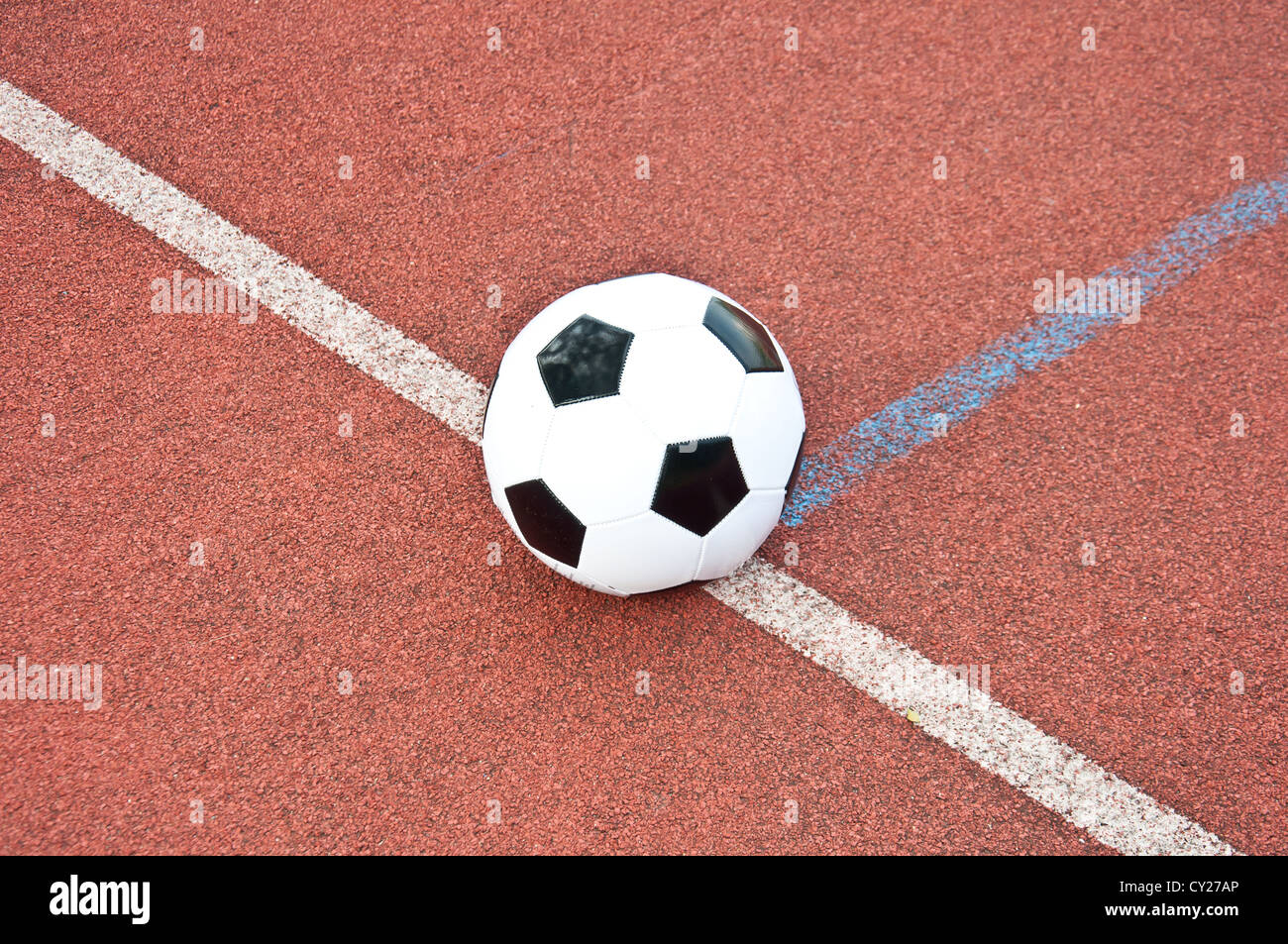 ball on the ground and the line Stock Photo - Alamy