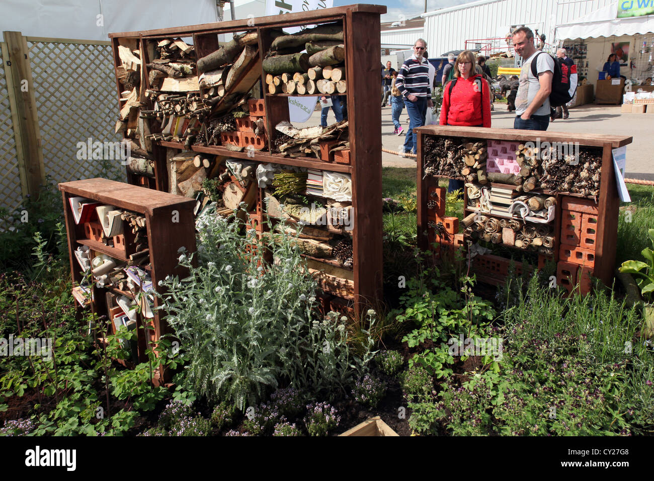 An artistic book case display on the Pershore College stand at the RHS ...