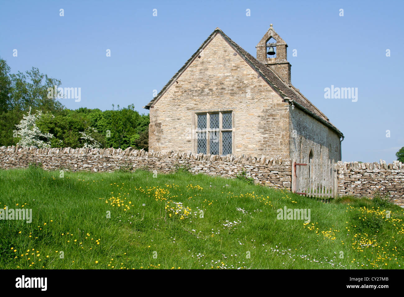 St Oswald's church the church in the fields Widford Oxfordshire England ...