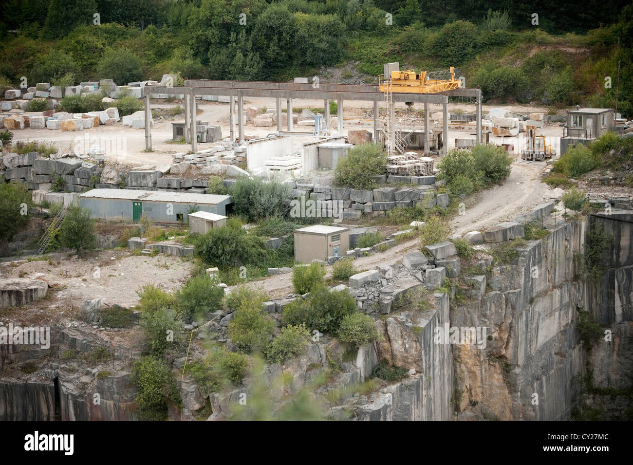 Marble Stone Quarry Le Courgain France Europe Stock Photo - Alamy