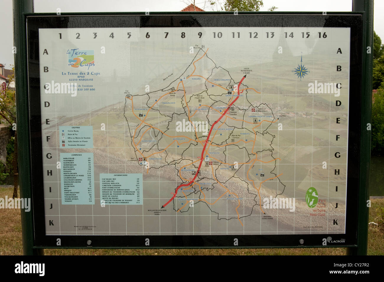 Map Le Terre Des 2 Caps Wissant France Europe Stock Photo - Alamy