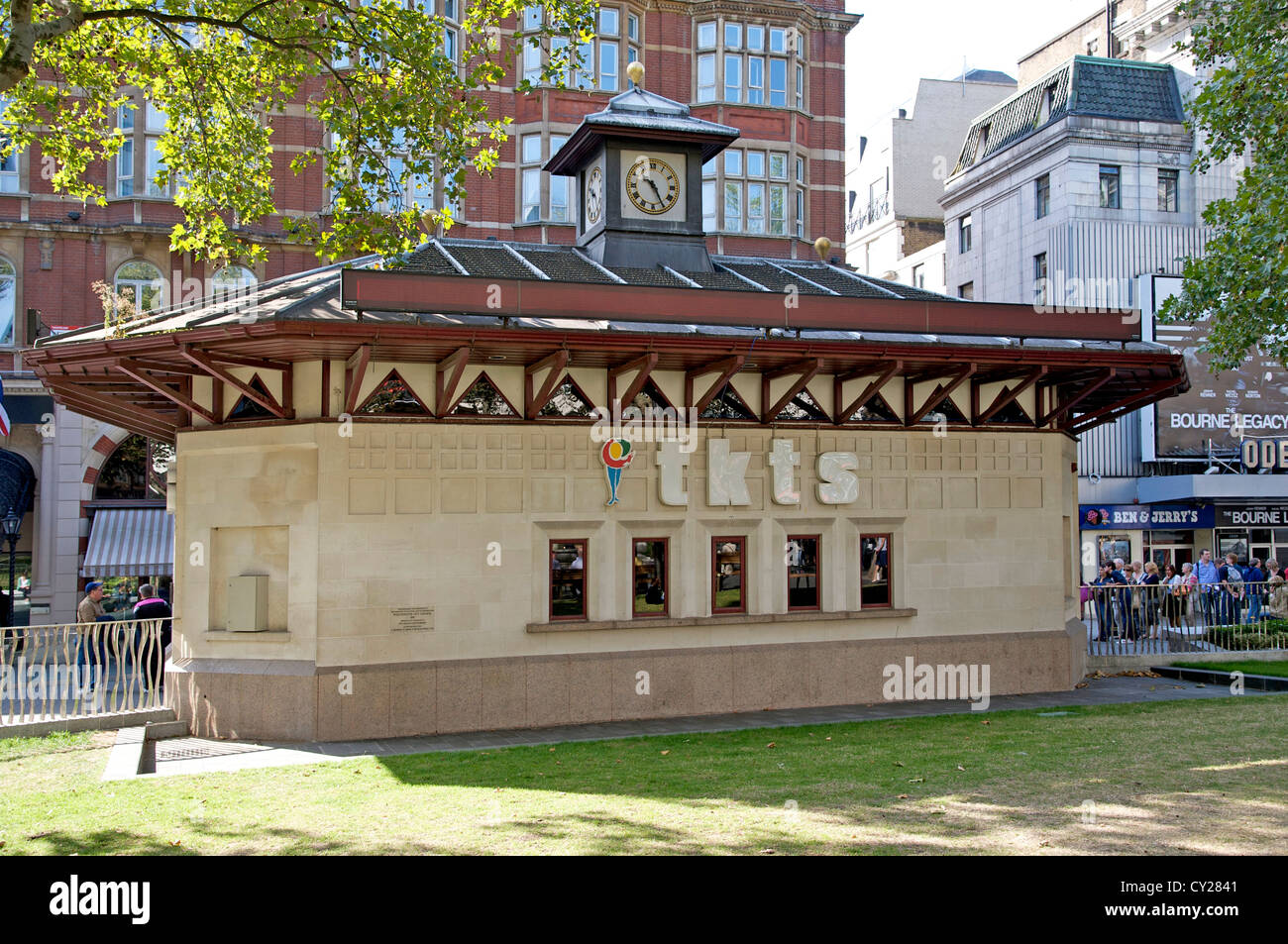 Theatre ticket office booth tkts Leicester Square London Stock Photo ...