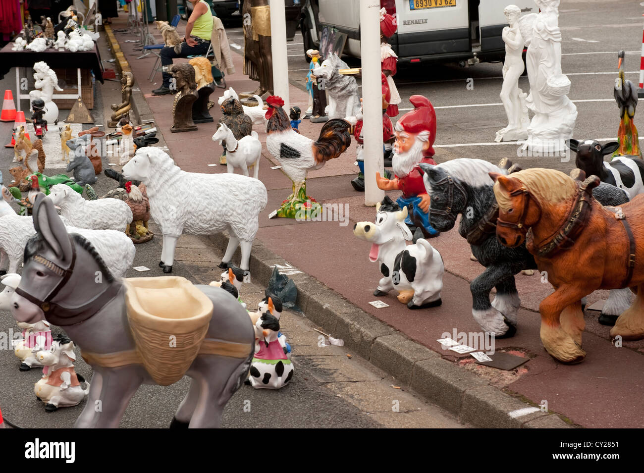 Tacky Plastic cheap animal models Ardres France Europe Stock Photo - Alamy