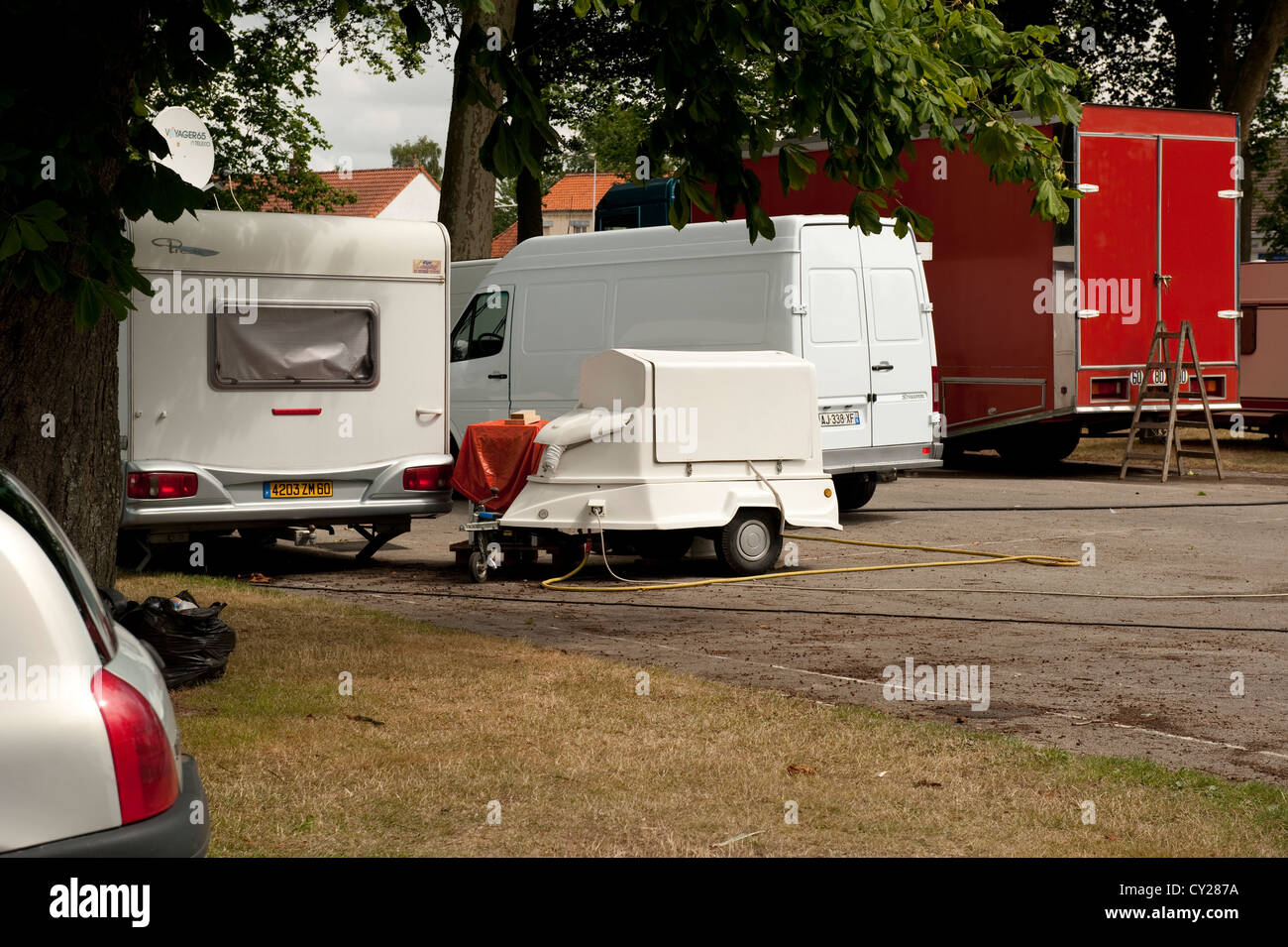 Motorhome Trailer for Washing Machine Ardres France Europe Stock Photo ...
