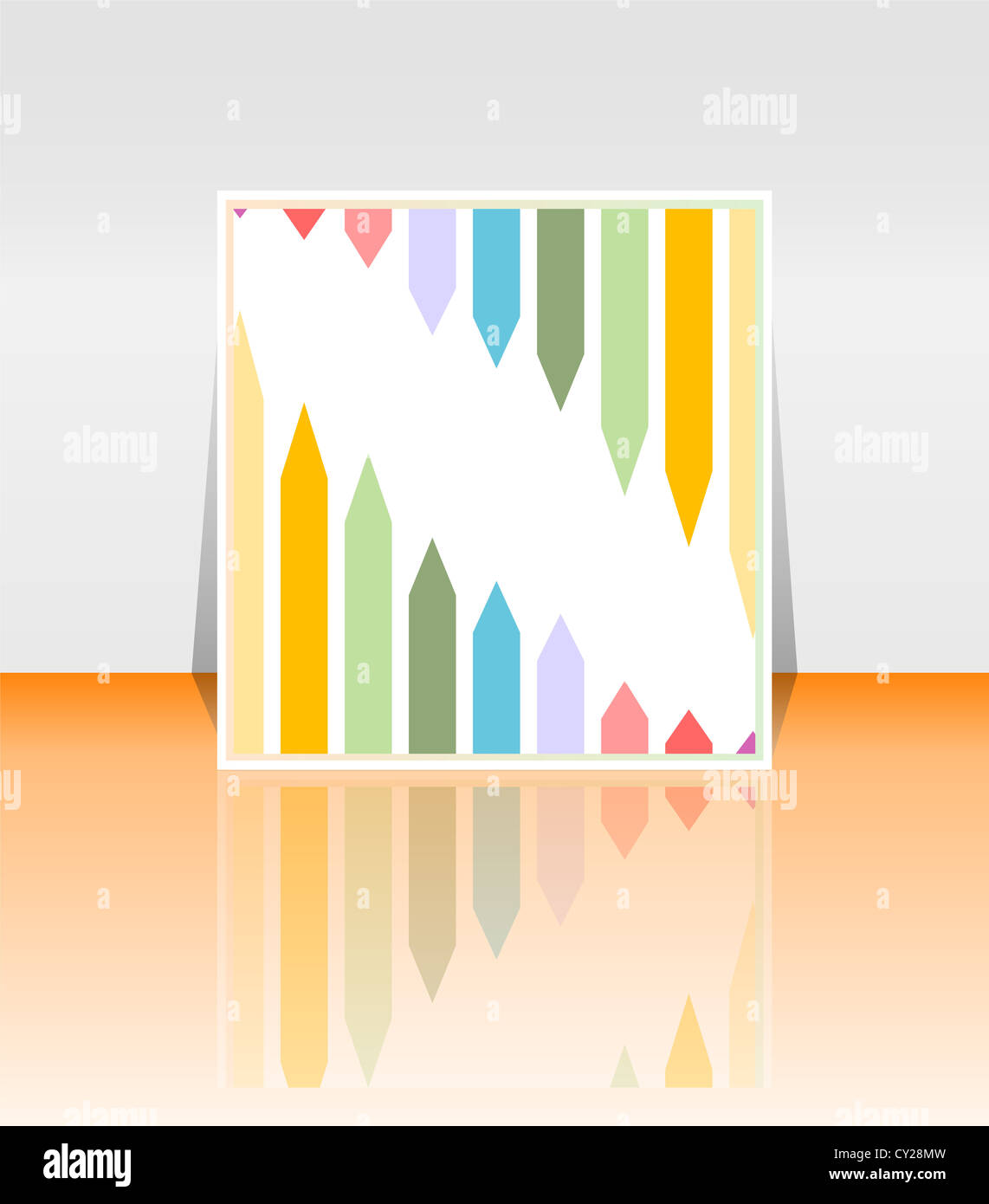 business brochure with arrows, flyer template Stock Photo - Alamy