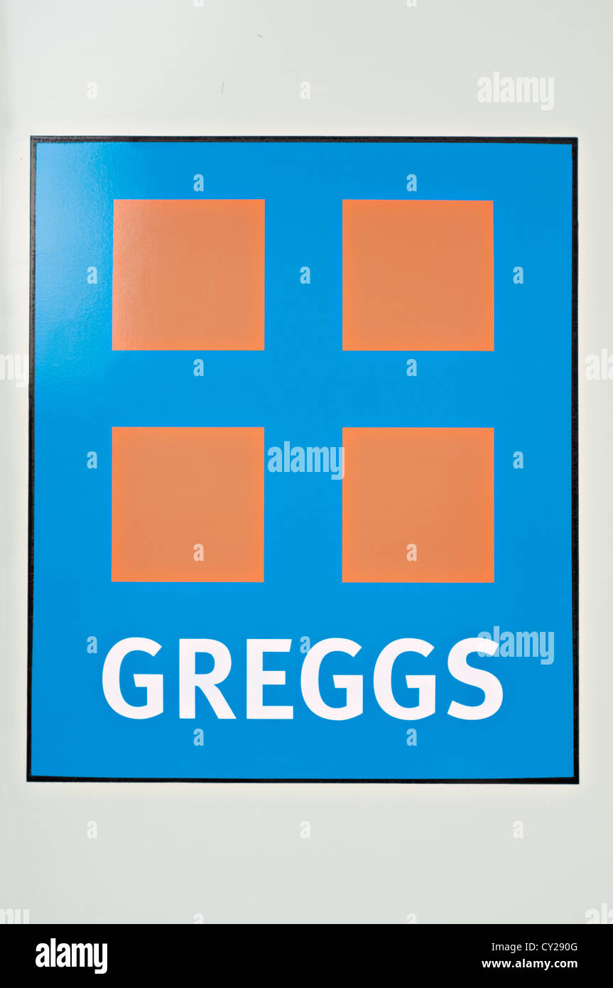 A Greggs sign Stock Photo - Alamy