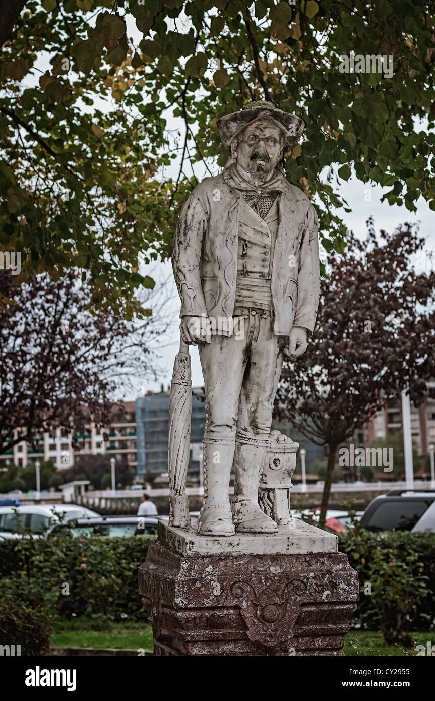 sculpture with traditional dress representing the winter season ...
