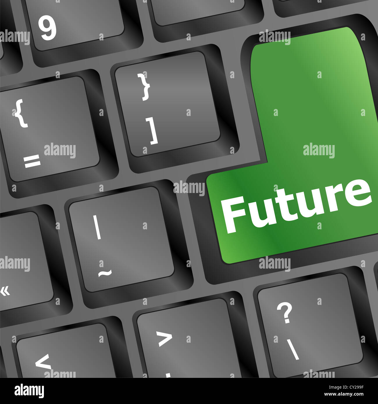 future time concept with key on computer keyboard Stock Photo - Alamy