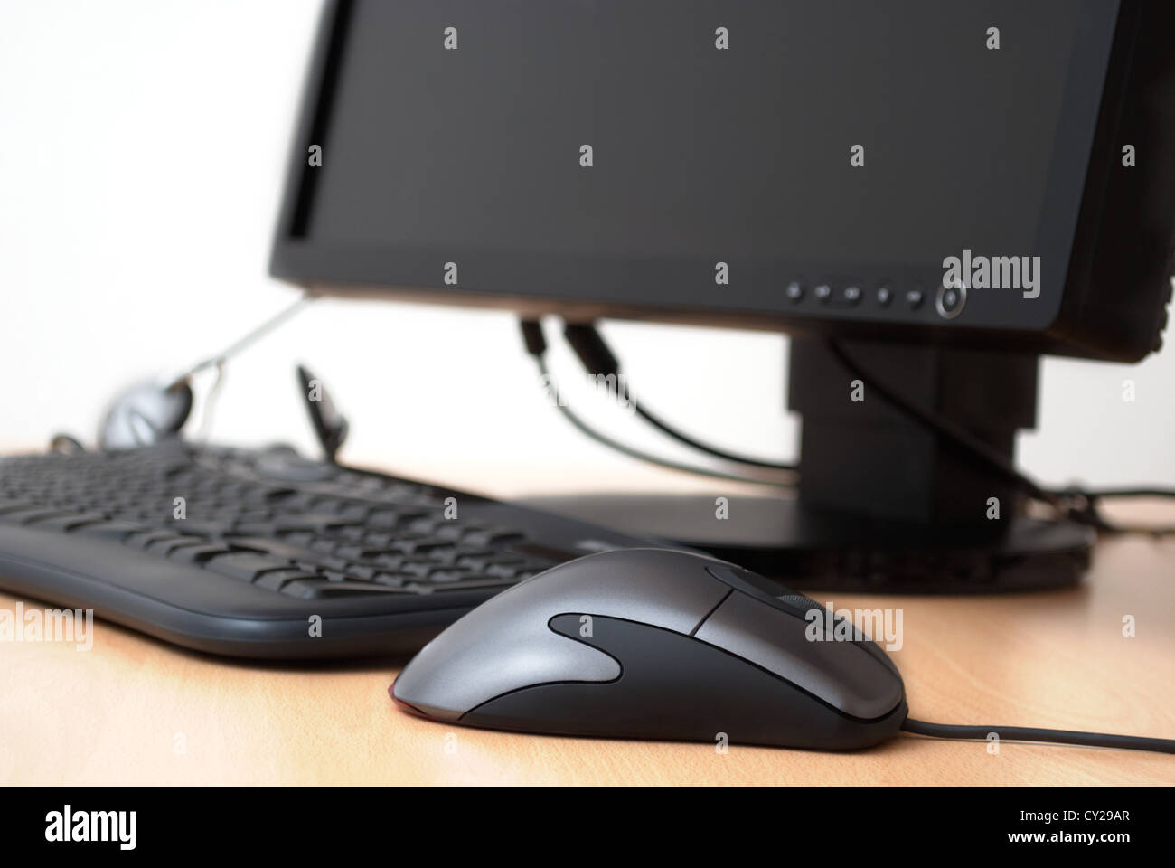 Computer Workstation in the office Stock Photo - Alamy