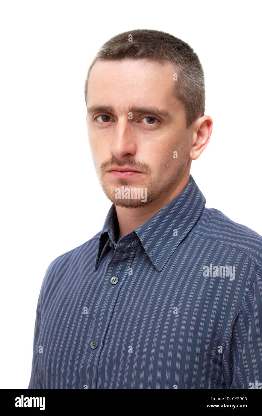 Young man on a white background Stock Photo - Alamy