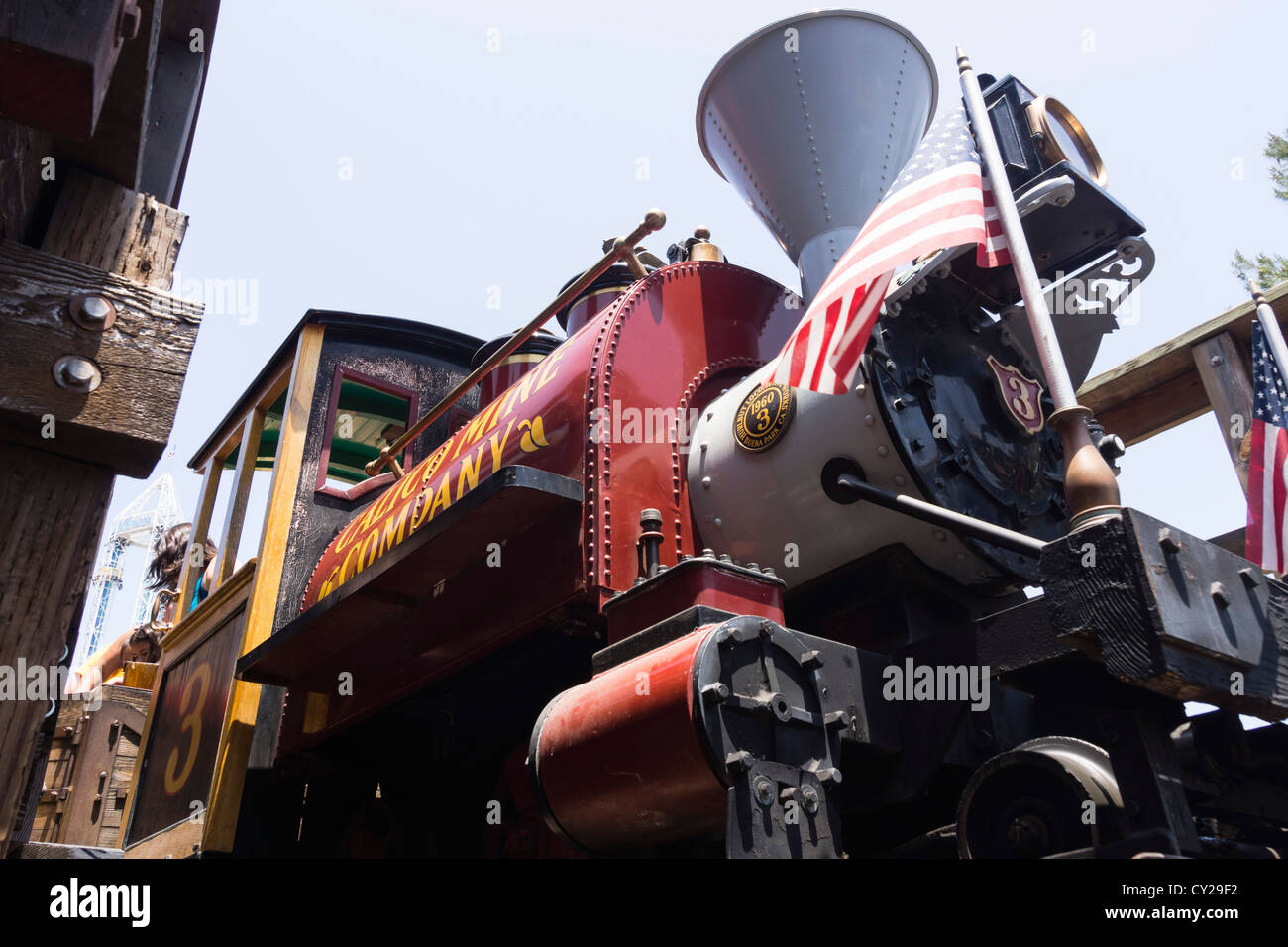 Knotts Berry Farm, California, USA. Calico Mine ride on miniature train ...