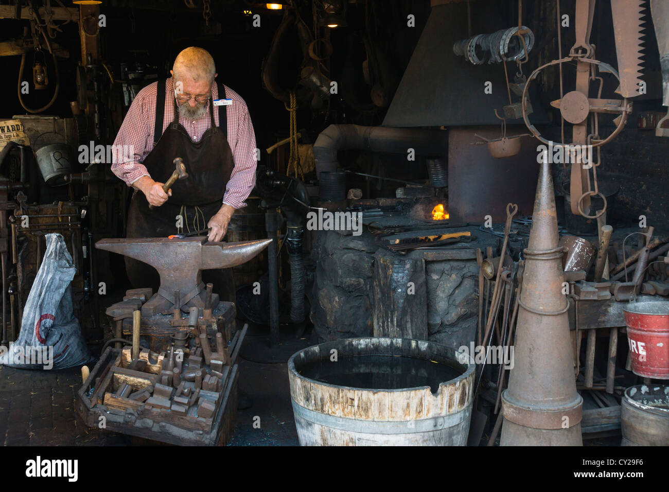 Knotts Berry Farm, California, USA. Calico gold rush mining ghost town ...