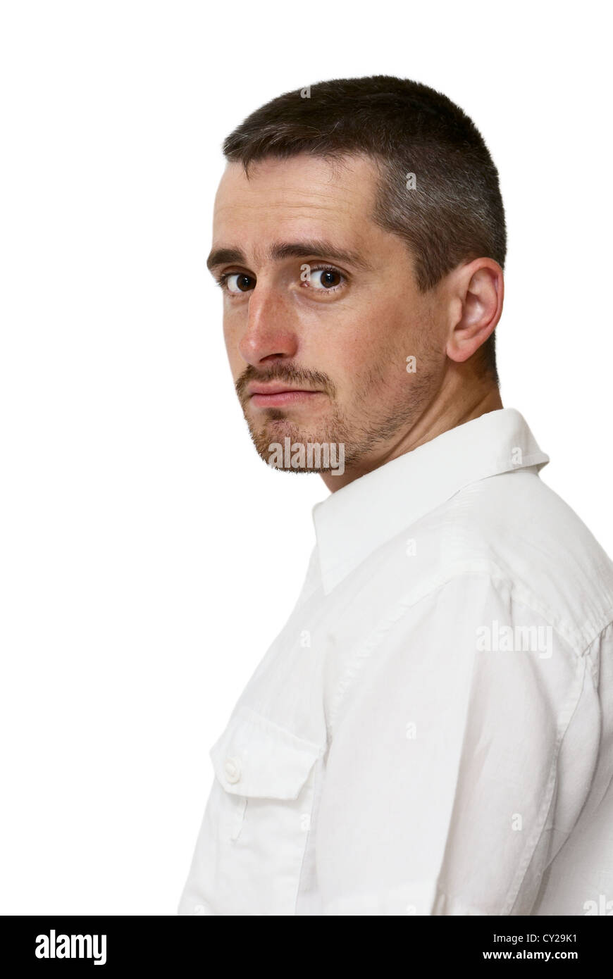 Young man isolated on white Stock Photo - Alamy