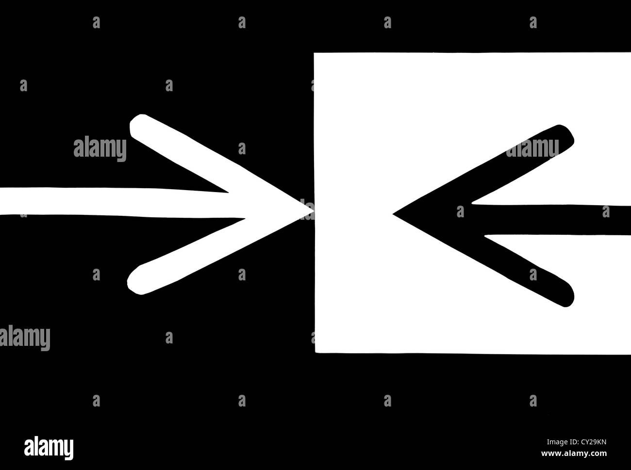 Down arrow icon on black hi-res stock photography and images - Alamy