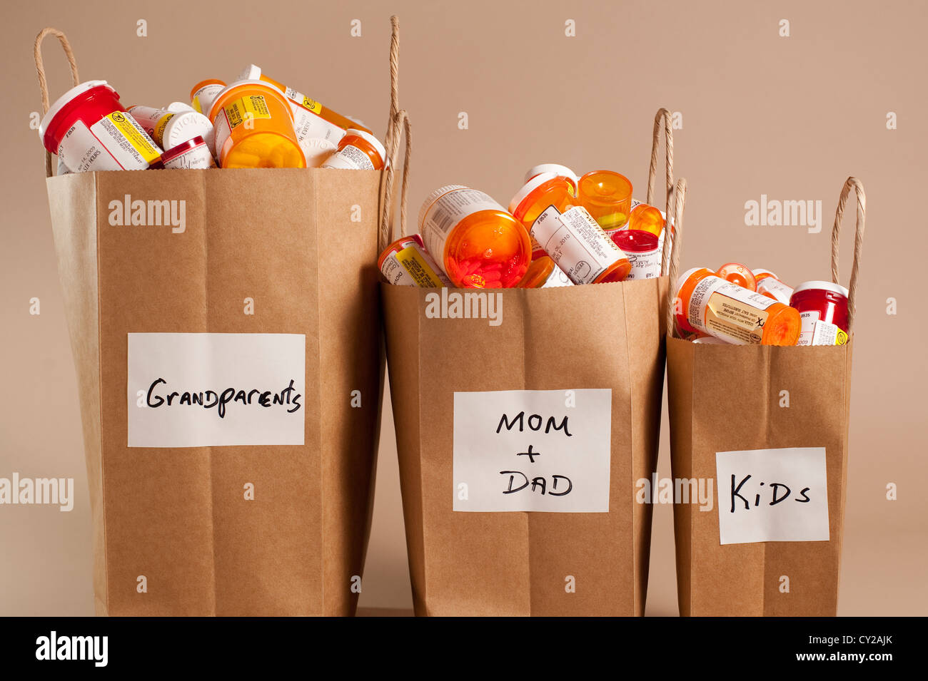 Bags of prescription drugs hi-res stock photography and images - Alamy