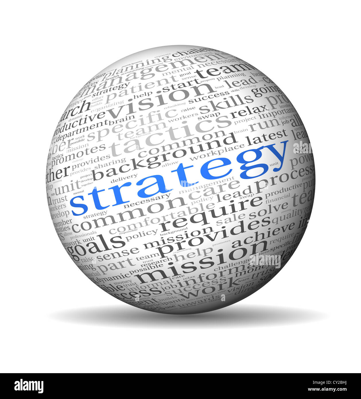 Strategy and management concept in word tag cloud on sphere Stock Photo ...