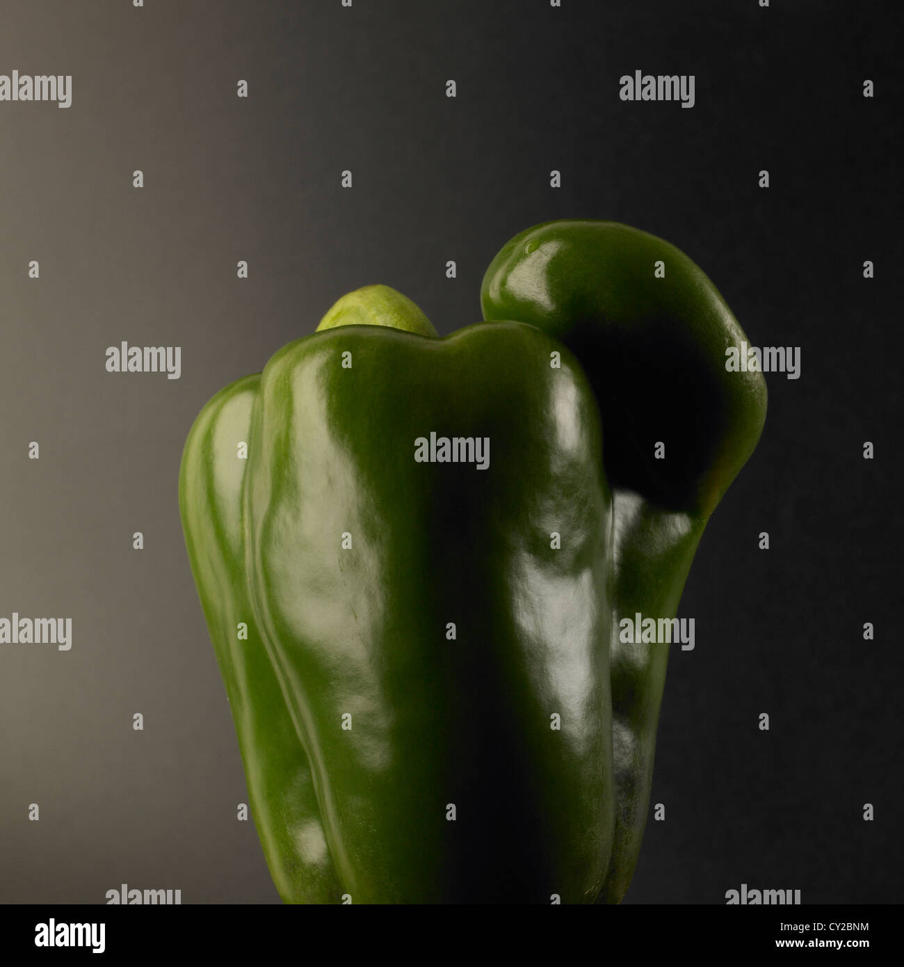 Distorted green pepper Stock Photo - Alamy