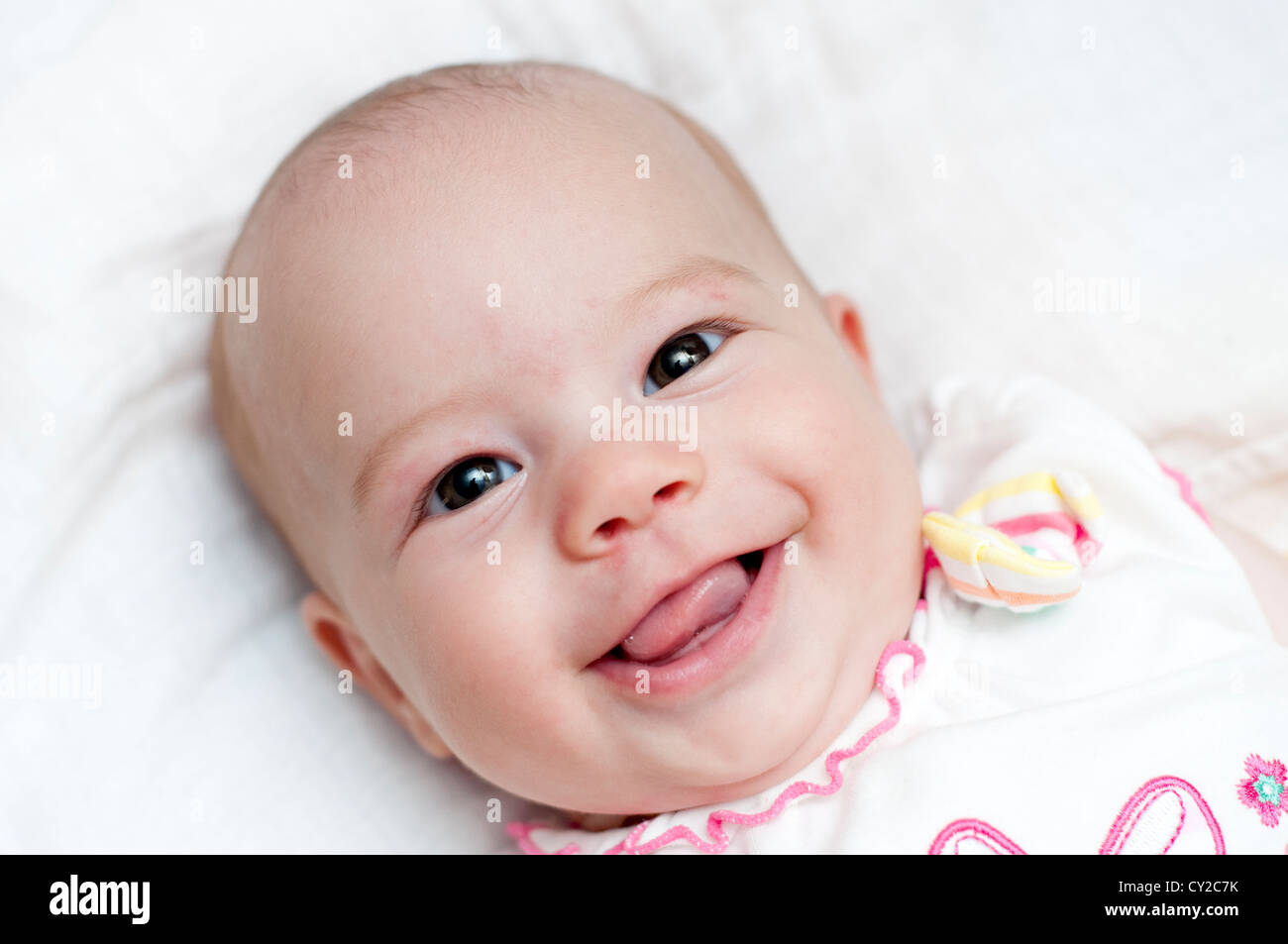 Adorable Baby Girl Smiling At You Stock Photo - Alamy