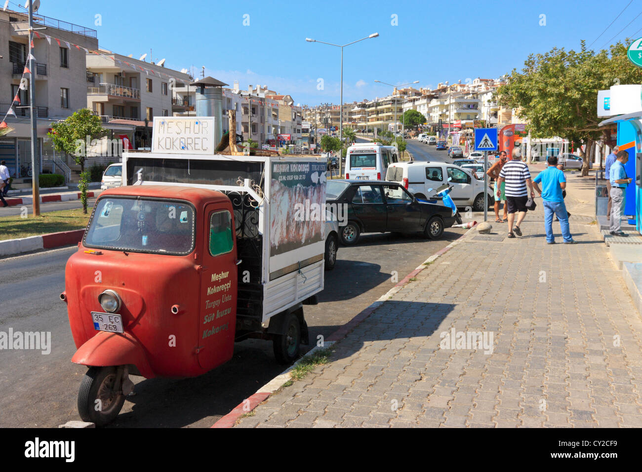 A three - wheeled delivery vehicle in Oezdere, Turkey Stock Photo - Alamy