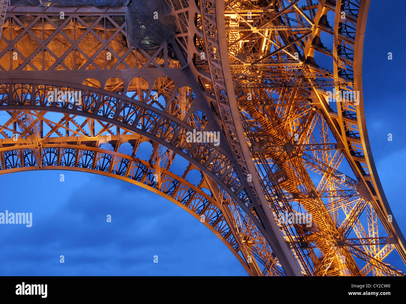 Basic column of Eiffel tower in Paris, France Stock Photo - Alamy